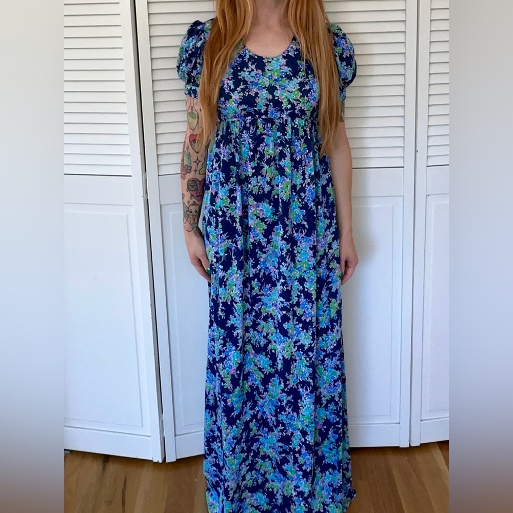 Vintage 1970s Sears Jr Bazaar Maxi Dress - Gem